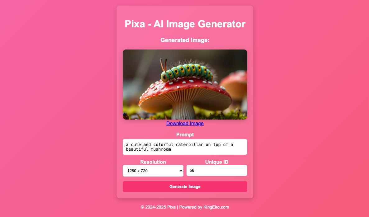 Pixa, Free Unlimited AI Image Generator For Everyone - KingEko
